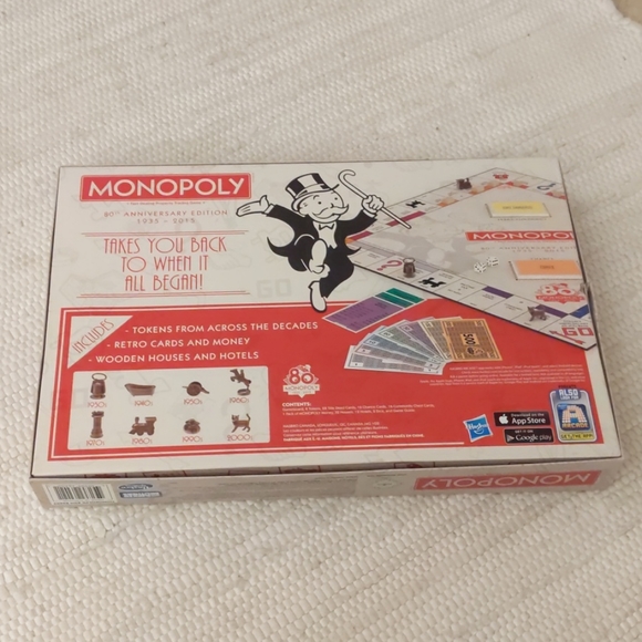 Hasbro | Games | Monopoly 8th Anniversary Nib | Poshmark